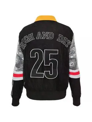 DRY CLEAN ONLY Lace-panelled Varsity Jacket