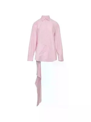 MSGM Asymmetrical Detail Shirt - Pink