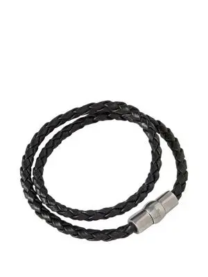 Mulberry Iris Double Woven Leather Bracelet