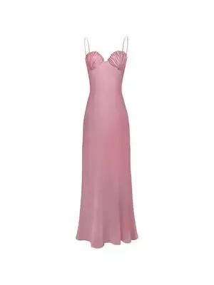 STOLEN STORES Shell Slip Maxi Dress - Pink