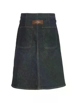 COURREGES Logo-embroidered Paneled Denim Shorts