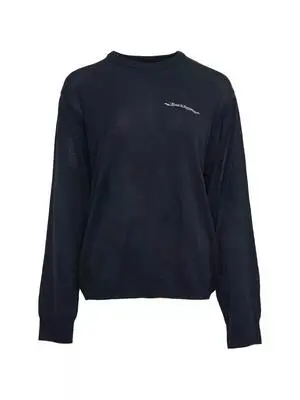 REST & RECREATION Layered Logo-print Sweater - Blue
