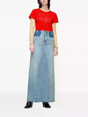 MAISON MARGIELA Cotton T-shirt With Bird Motif - Red