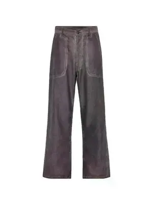 MAISON MARGIELA Wide-leg Trousers With Stitched Pocket Detail - Grey