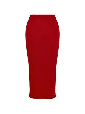 MAISON MARGIELA Ribbed Knit Midi Skirt