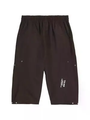 Y3 X Wales Bonner Drawstring Logo-embroidery Shorts