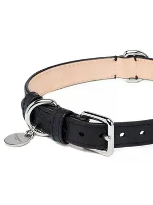 MAISON MARGIELA Grainy Leather Buckle-fastening Keyring - Black