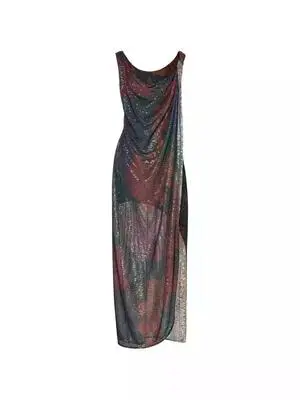 MAISON MARGIELA Sequin Draped Maxi Dress - Blue