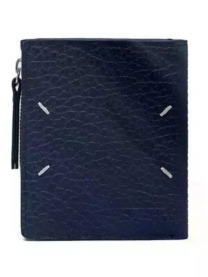 MAISON MARGIELA Four-stitch Grained Leather Wallet - Blue