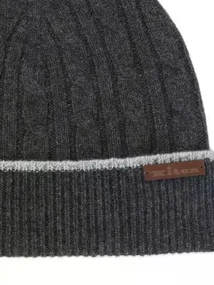 Kiton Cable Knit Beanie Hat