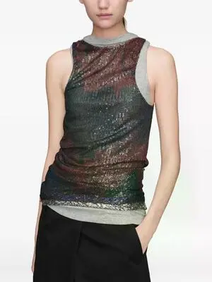 MAISON MARGIELA Sequin-embellished Draped Top