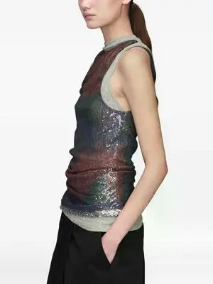 MAISON MARGIELA Sequin-embellished Draped Top