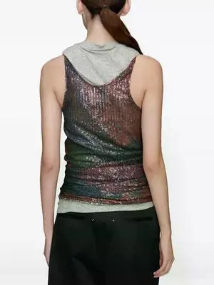 MAISON MARGIELA Sequin-embellished Draped Top
