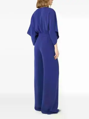 Max Mara V-neck Jumpsuit With Kimono Sleeves And Tassel Detail