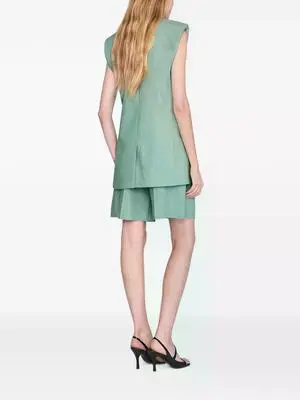 ANINE BING Bryson Pleated Shorts - Green