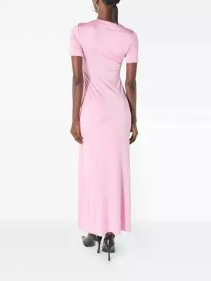 MARINE SERRE Gathered Maxi Dress With Moon Motif Cut-out