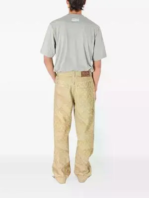 MARINE SERRE Moon Print Faded Jeans - Neutrals