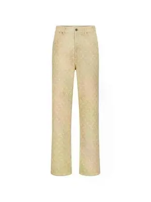 MARINE SERRE Marine Serre Moon Print Faded Jeans Neutrals
