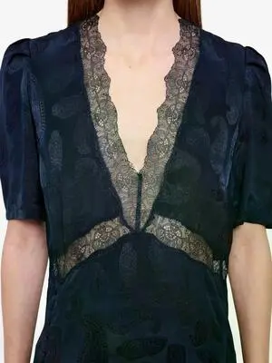 Zadig&Voltaire Lace-trimmed Redox Midi Dress