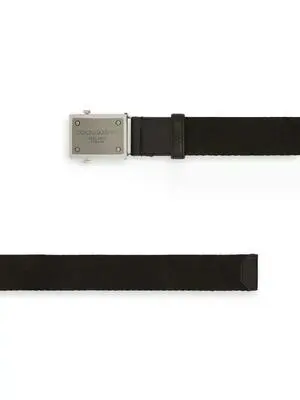 Dolce & Gabbana Logo Buckle Leather Belt
