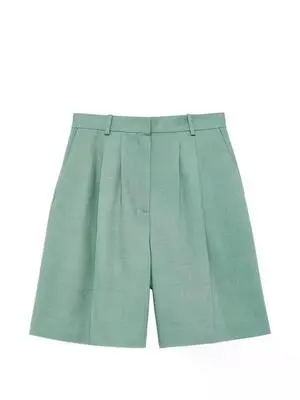ANINE BING Bryson Pleated Shorts - Green