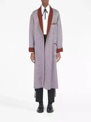 MAISON MARGIELA Geometric Pattern Fringed Coat