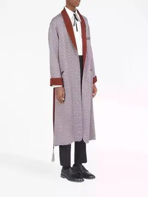 MAISON MARGIELA Geometric Pattern Fringed Coat