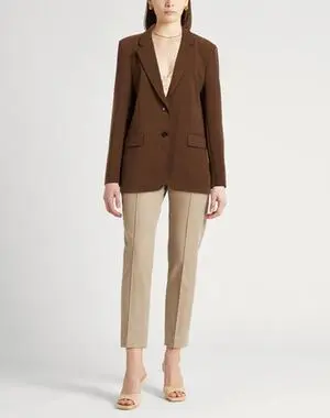 ALYSI Single-breasted Blazer - Brown