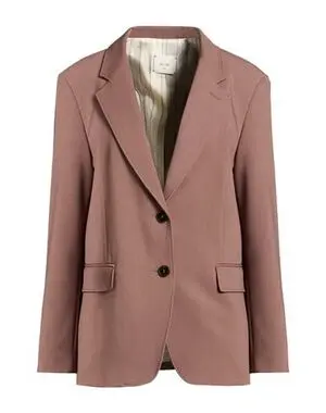 ALYSI ALYSI Single-Breasted Twill Blazer Light Brown