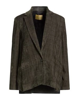 Momoni Single-breasted Velvet Blazer - Green