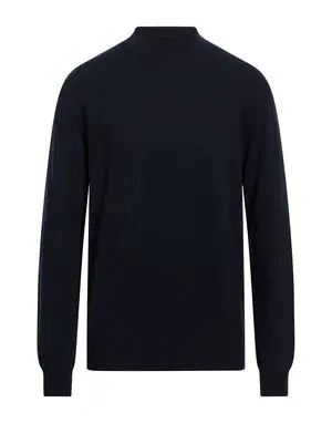WOOL & CO Turtleneck Merino Wool Pullover - Navy