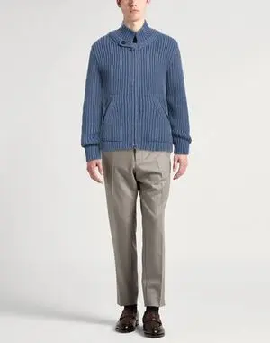 DANIELE FIESOLI Slate Merino Wool And Polyamide Cardigan
