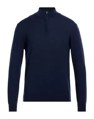 WOOL & CO Merino Wool Turtleneck With Quarter Zip