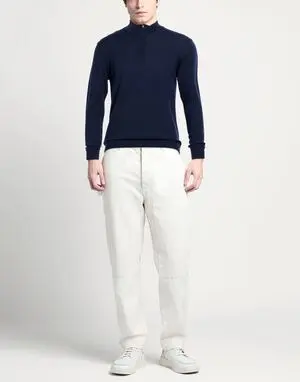 WOOL & CO Merino Wool Turtleneck With Quarter Zip