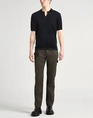 DANIELE FIESOLI V-neck Short Sleeve Knit Sweater