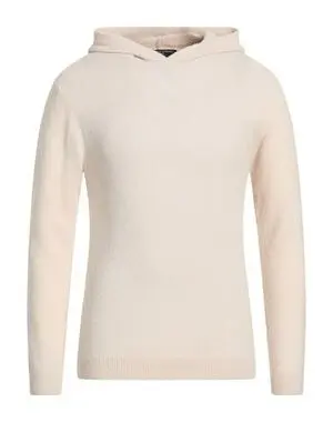 DANIELE FIESOLI Daniele Fiesoli Black Merino Wool, Polyamide, And Cashmere Hooded Sweater White