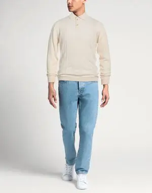 WOOL & CO Long Sleeve Merino Wool Polo Sweater