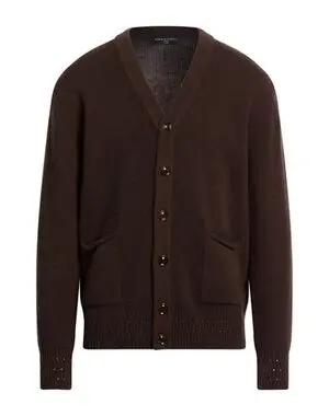 DANIELE FIESOLI Chocolate Merino Wool Cardigan - Brown