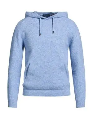 DANIELE FIESOLI Merino Wool Blend Hooded Sweater - Blue