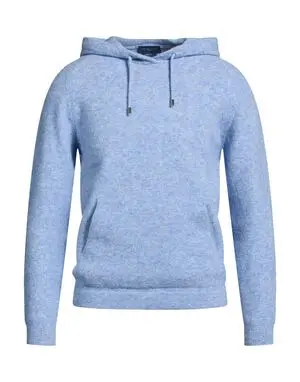 DANIELE FIESOLI Merino Wool Blend Hooded Sweater - Blue