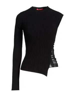 ANIYE BY Tulle And Wool Blend Crewneck Sweater
