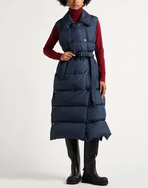 MOORER Sleeveless Puffer Coat - Navy