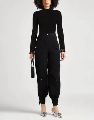 Blumarine Turtleneck Virgin Wool Top With Bell Sleeves