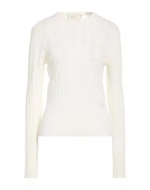 BLUMARINE Blumarine Ivory Wool & Cashmere Cable-Knit Crewneck Sweater