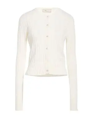 Blumarine Virgin Wool And Cashmere Cable-knit Cardigan