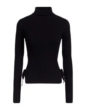 Blumarine Ribbed Knit Turtleneck With Side Slits
