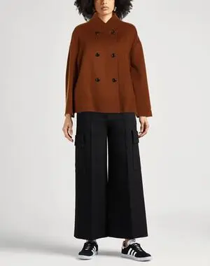PALTO' Double-breasted Wool And Nylon Coat