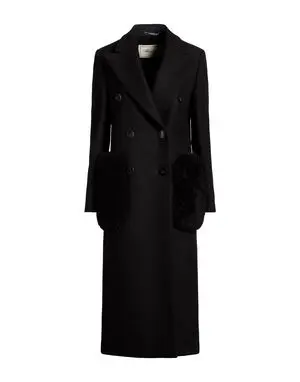 Blumarine Wool And Polyamide Double-breasted Coat