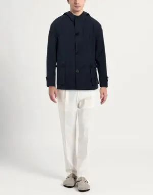 SEALUP Midnight Polyester Checked Hooded Jacket