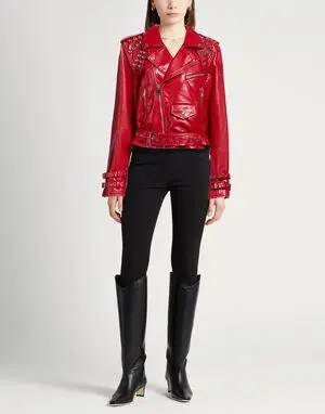 ANIYE BY Appliqué Studded Biker Jacket